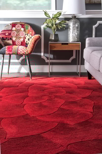 Cheap Red Living Room Rugs | Baci Living Room